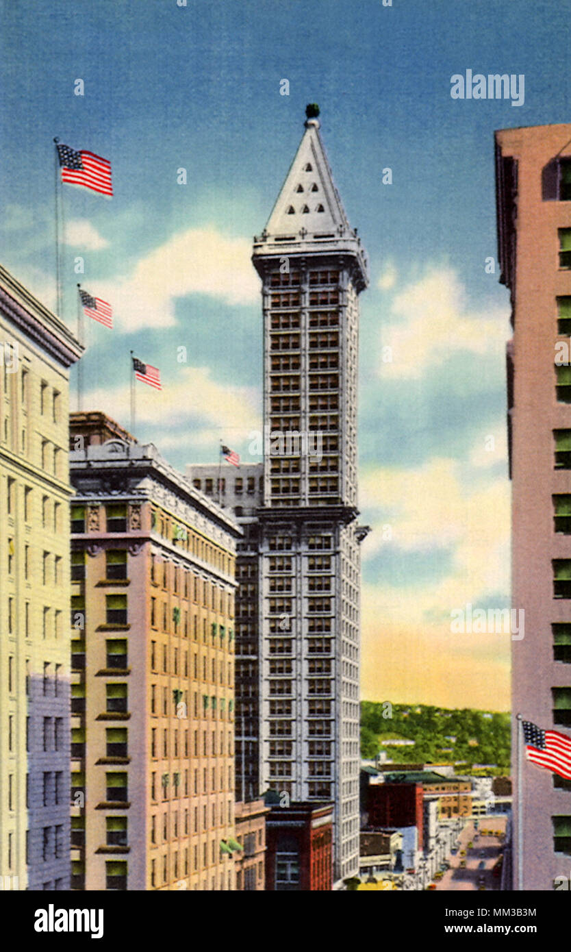 Second Avenue. Seattle. 1945 Stock Photo - Alamy