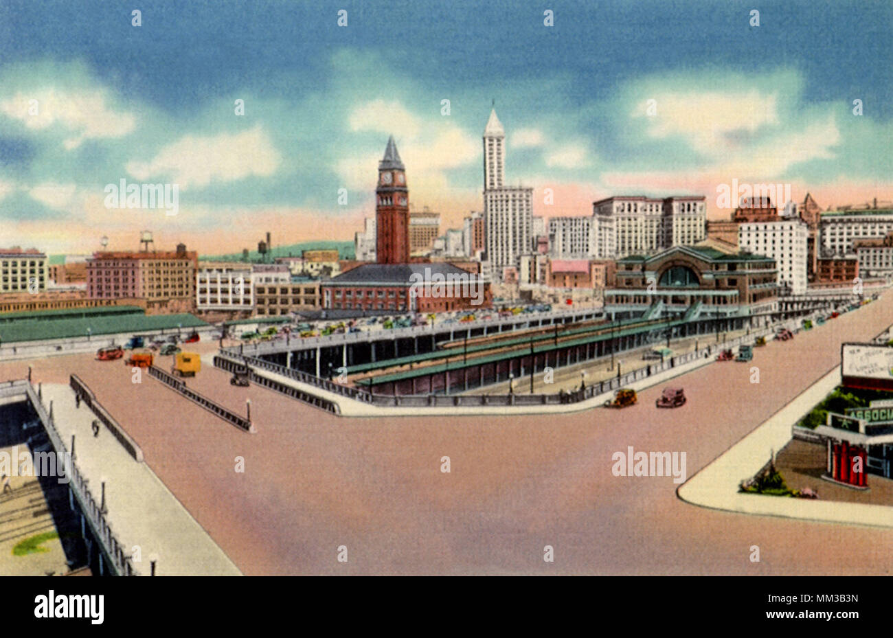 Railroad Terminals. Seattle. 1945 Stock Photo - Alamy