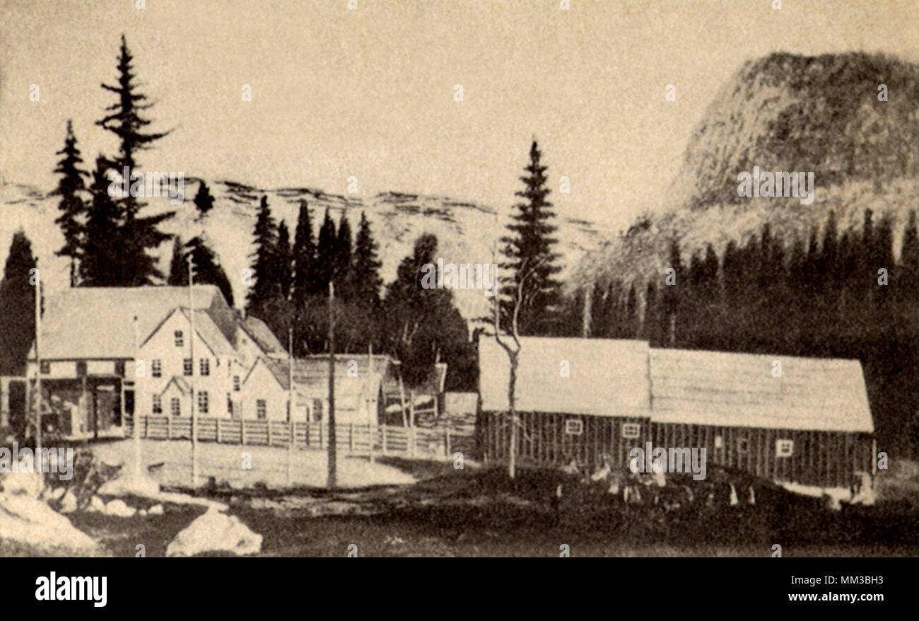 Strawberry Resort. Kyburz. 1865 Stock Photo - Alamy