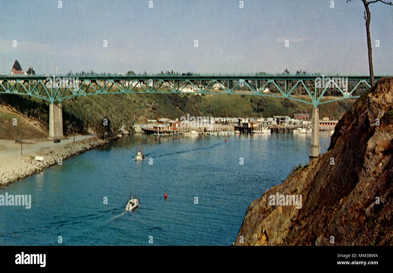 Entrance to Noyo Harbor. Fort Bragg. 1965 Stock Photo - Alamy