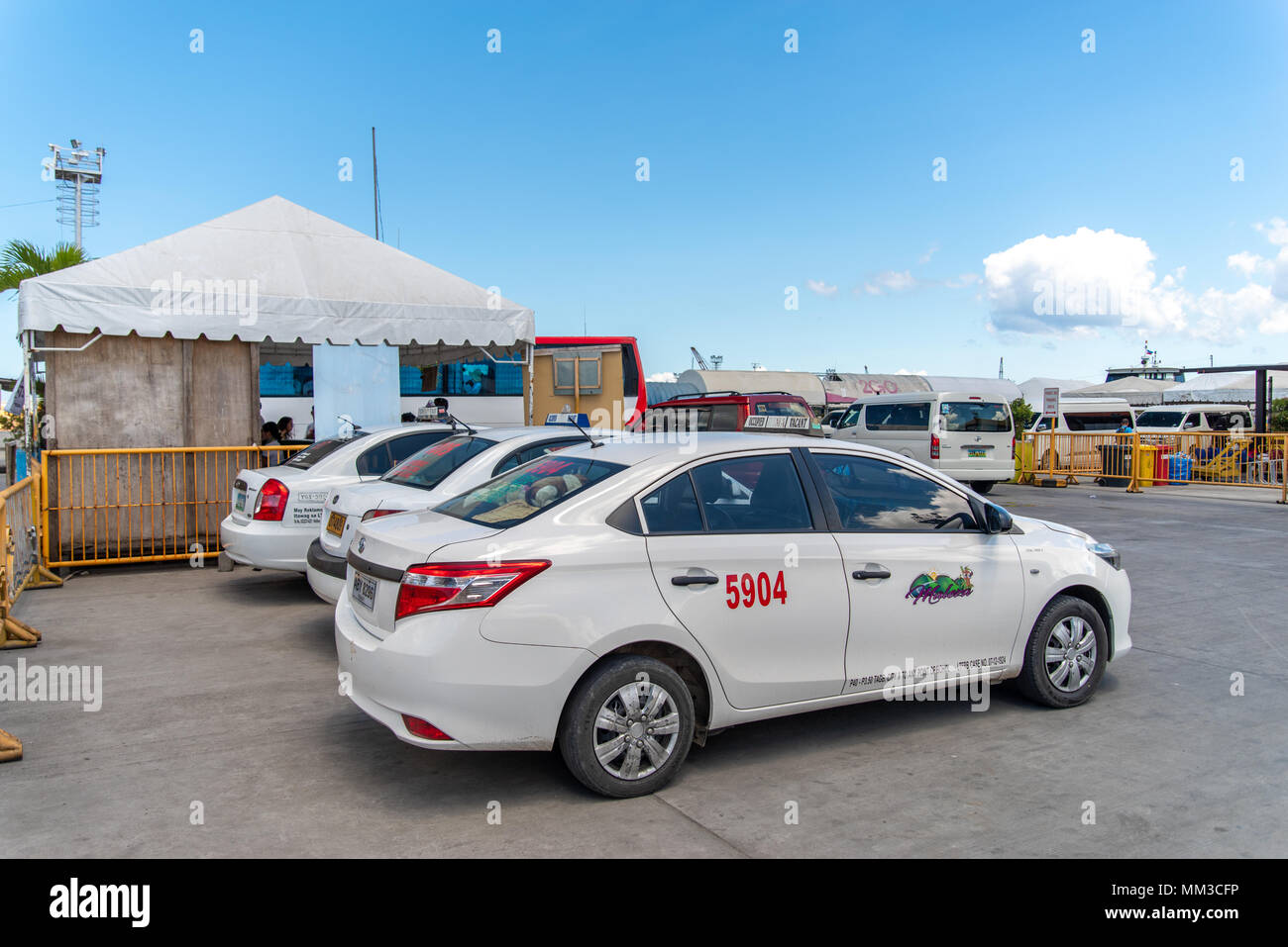 Apr 23,2018 Bohol island, Philippines: Taxis waiting for passengers at ...