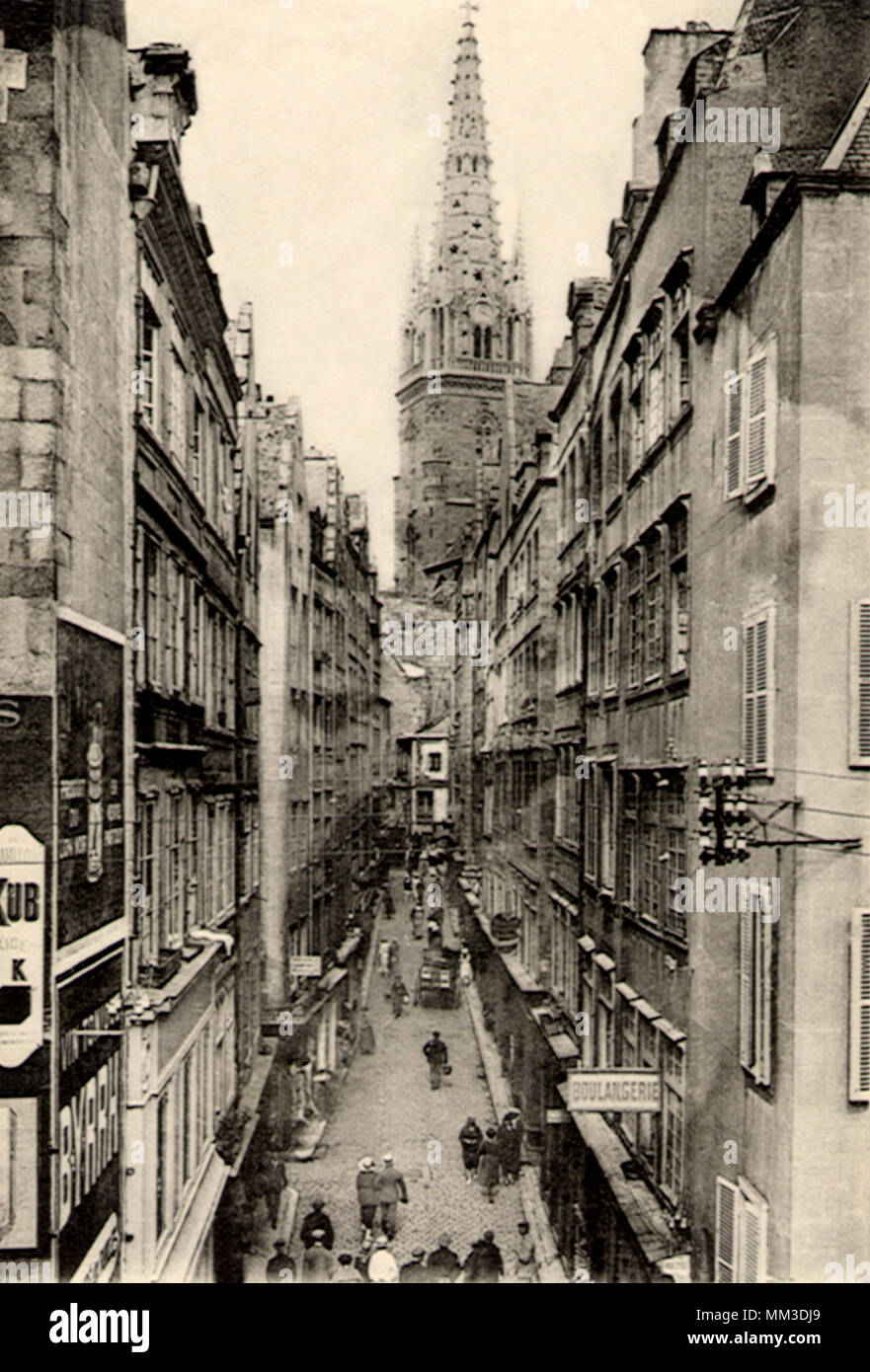 Great Streat. Saint-Malo. 1930 Stock Photo - Alamy