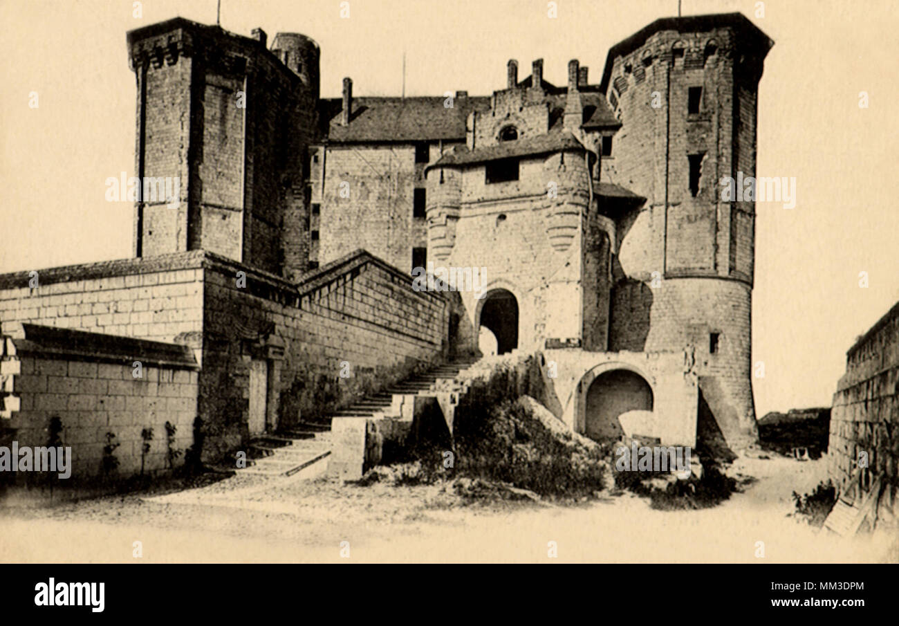 Entrance to Castle-Fort. Saumur. 1930 Stock Photo - Alamy