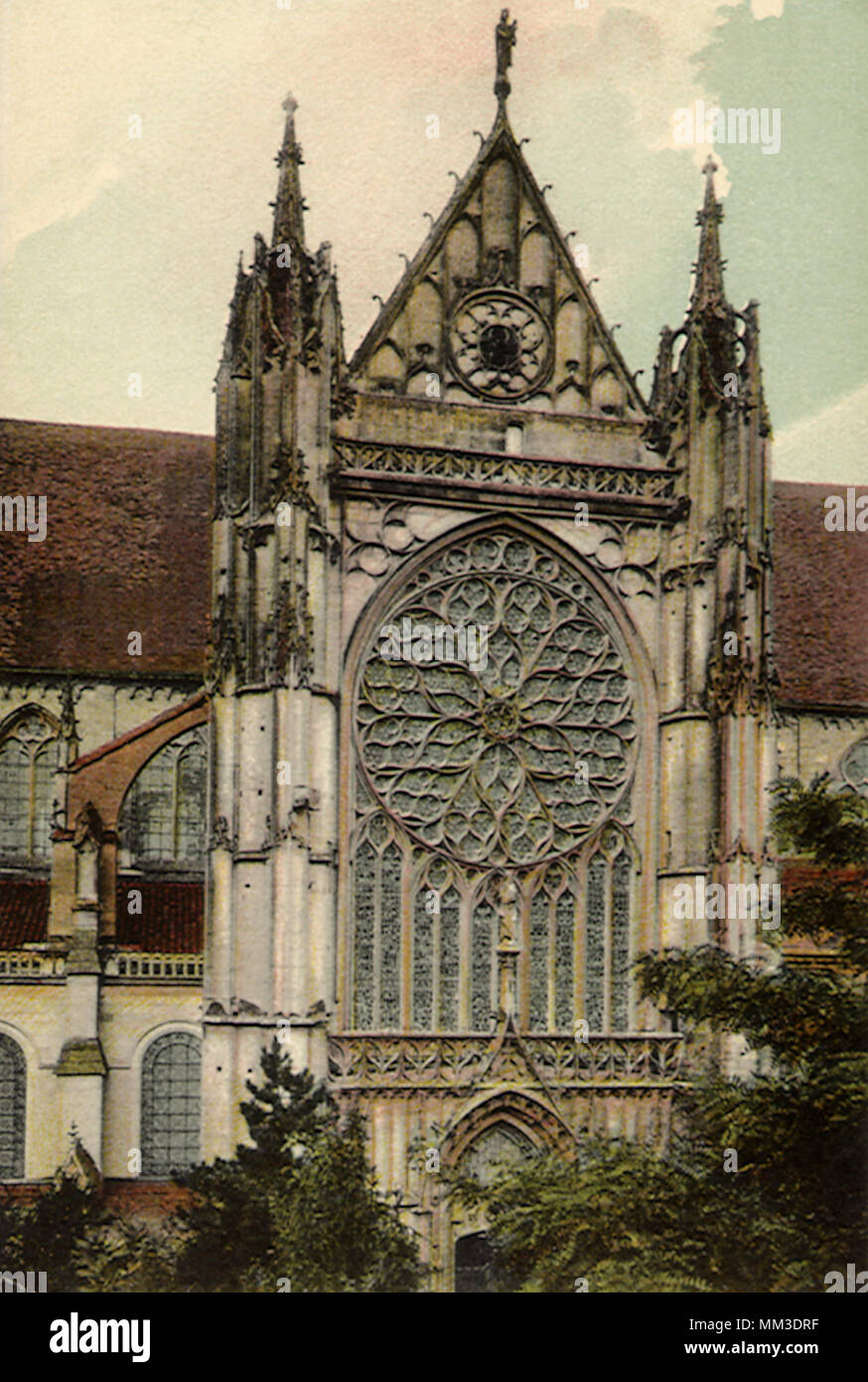 Moïse Door at Cathedral. Sens. 1930 Stock Photo - Alamy