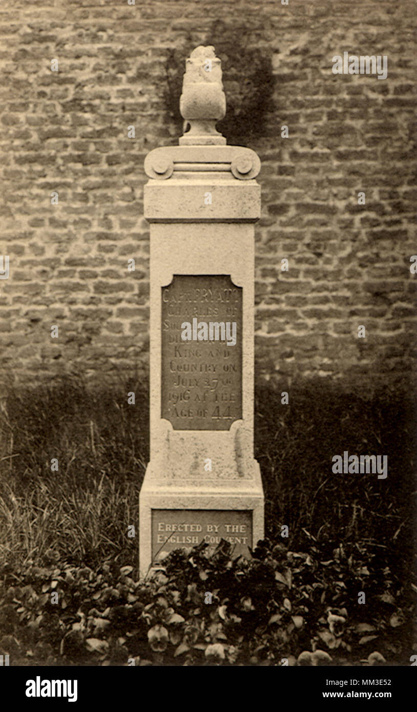 Fryatt Monument. Bruges. 1930 Stock Photo - Alamy
