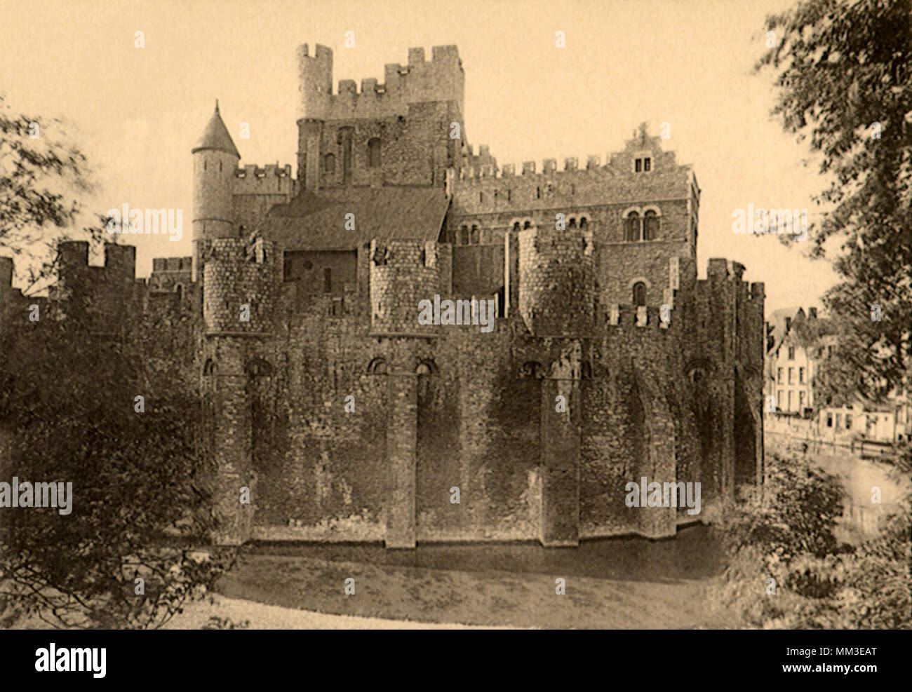 Comtes de Flandre Castle. Gand. 1930 Stock Photo - Alamy