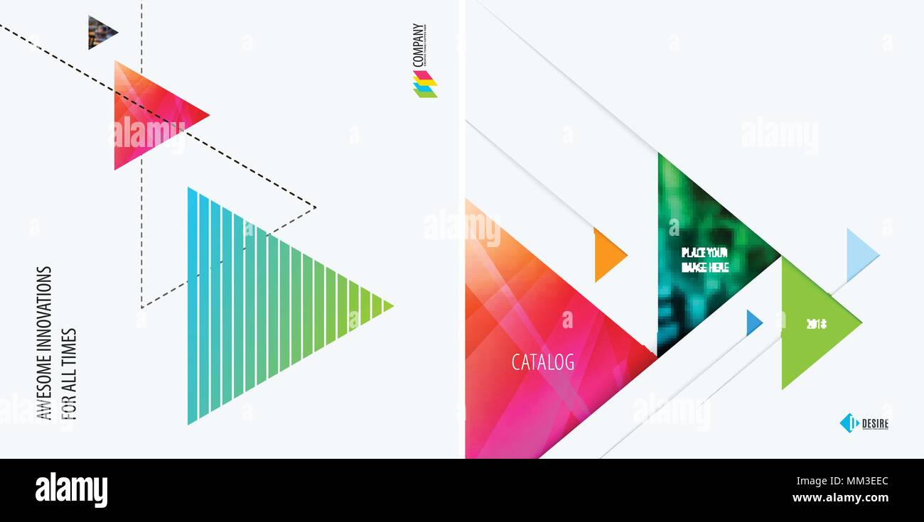 Set of modern design abstract templates. Creative business background ...