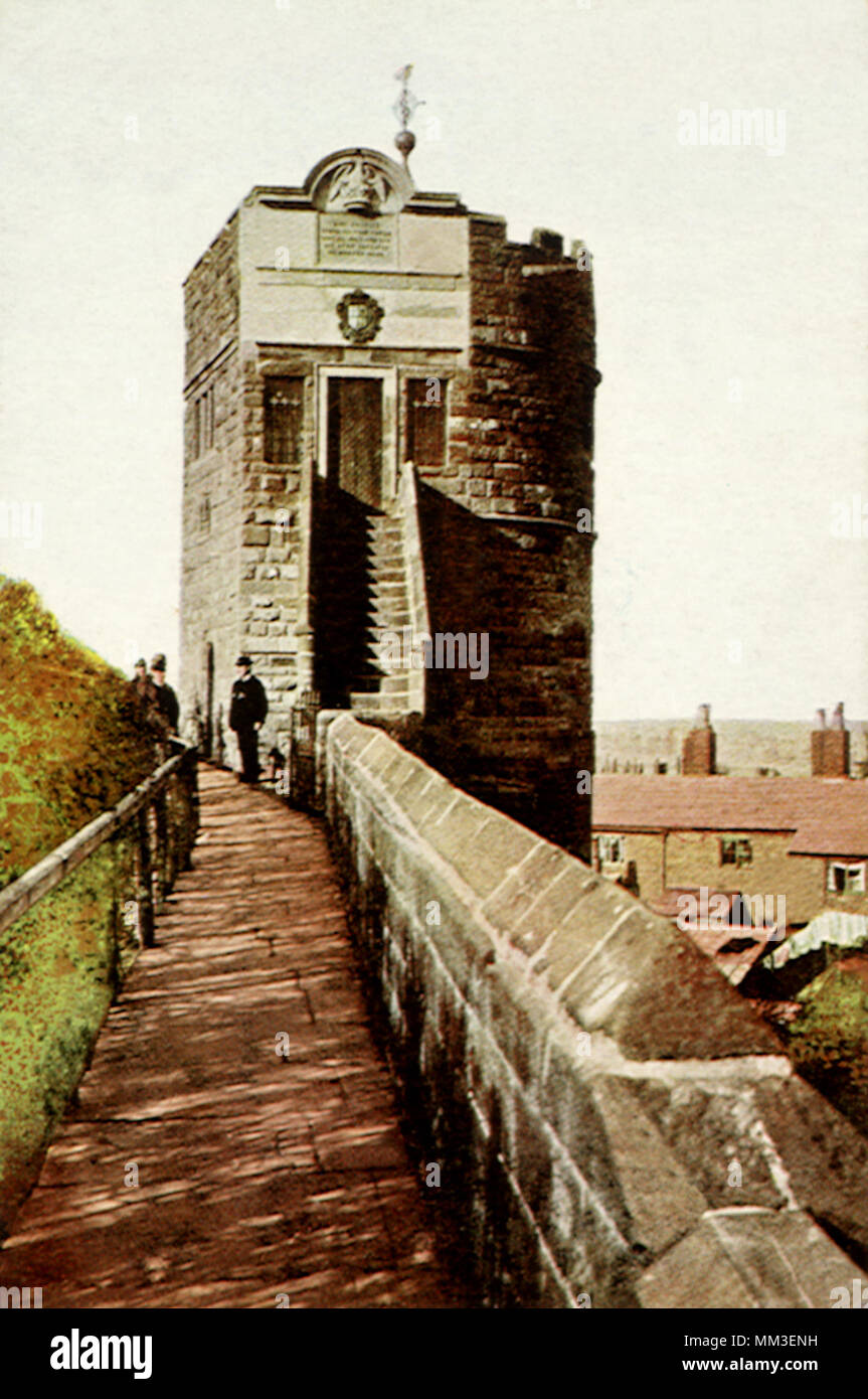 King Charles Tower. Chester. 1910 Stock Photo - Alamy