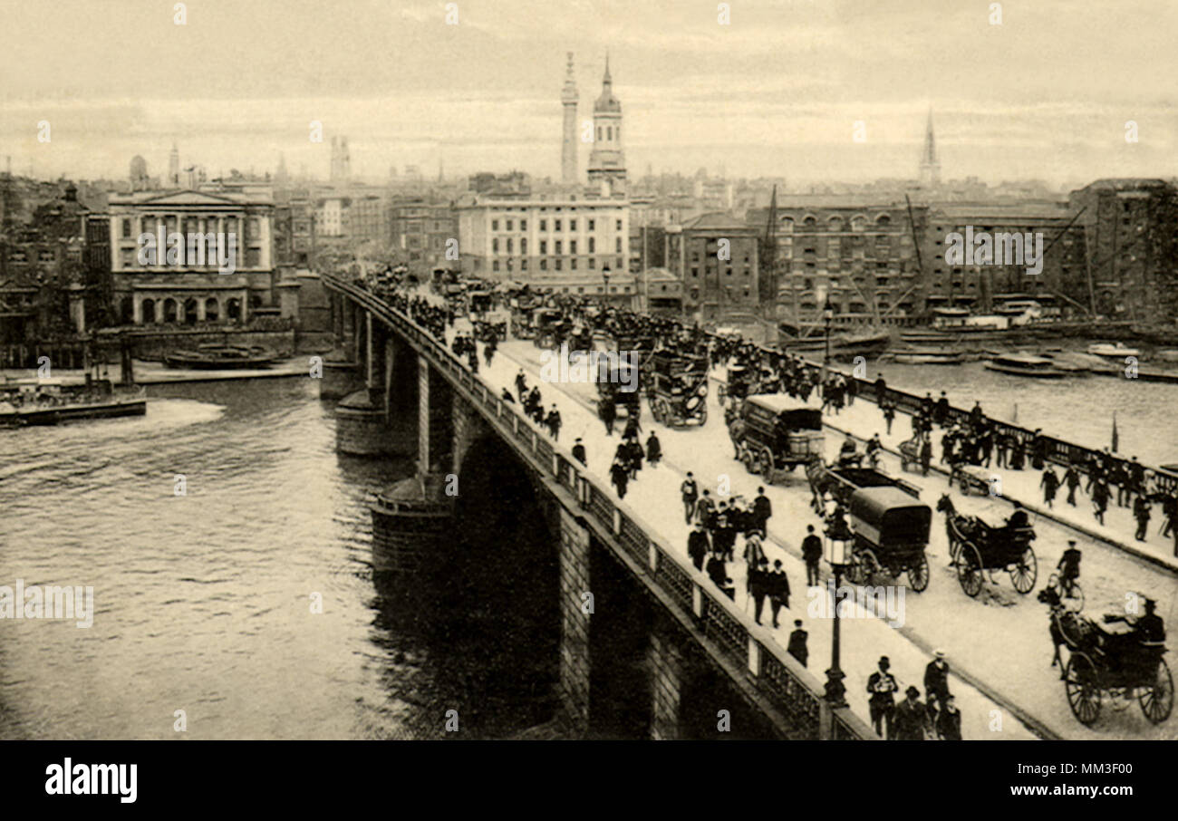 London Bridge. London. 1914 Stock Photo - Alamy