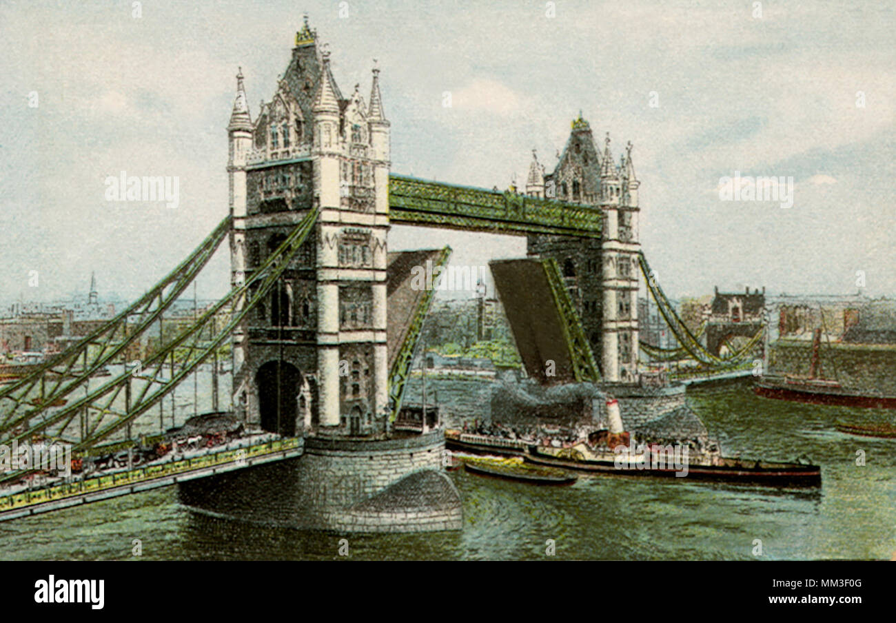 Tower Bridge. London. 1910 Stock Photo - Alamy
