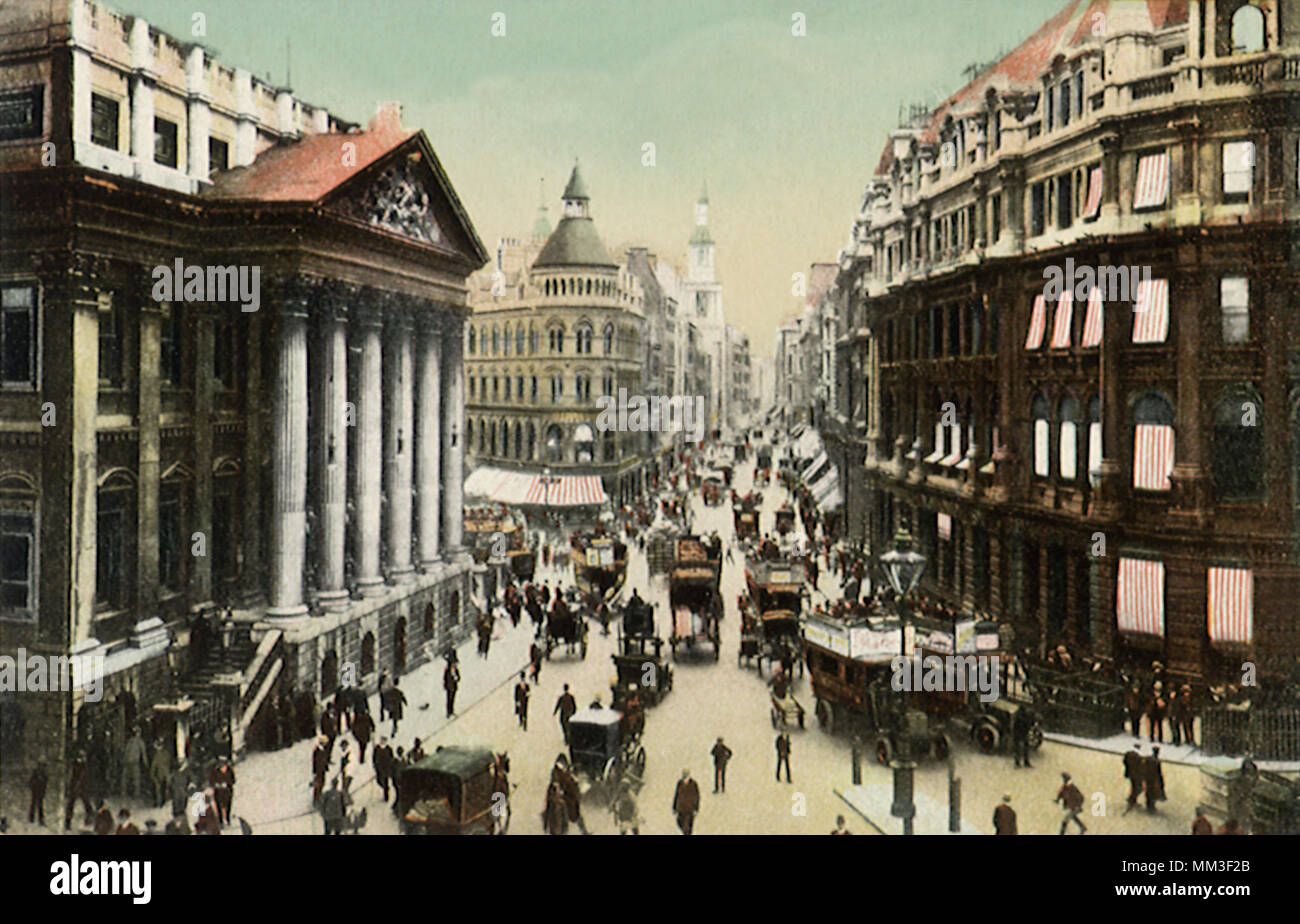 Mansion House & Cheapside. London. 1910 Stock Photo - Alamy
