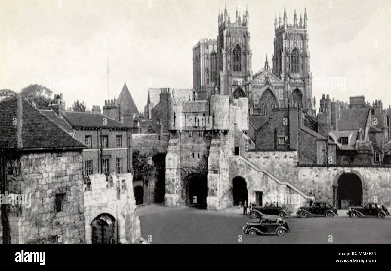 Bootham Bar and Minster. York. 1930 Stock Photo - Alamy