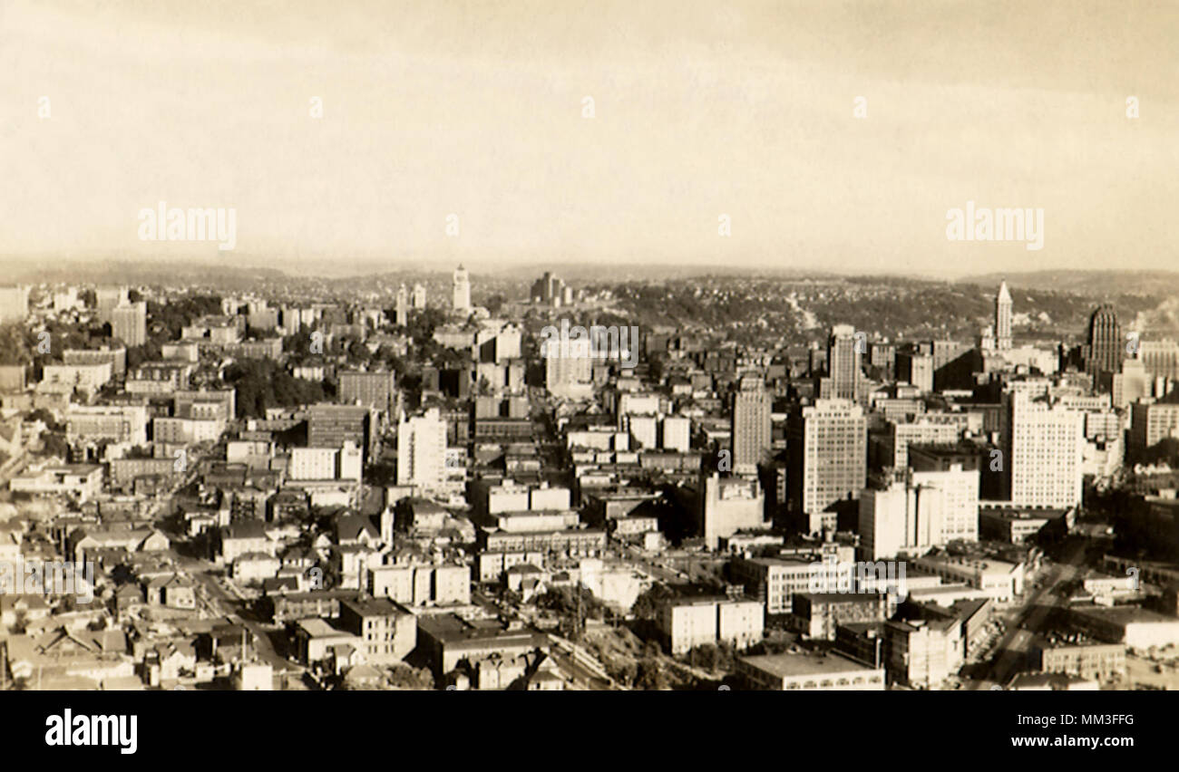 View of Seattle. 1940 Stock Photo - Alamy
