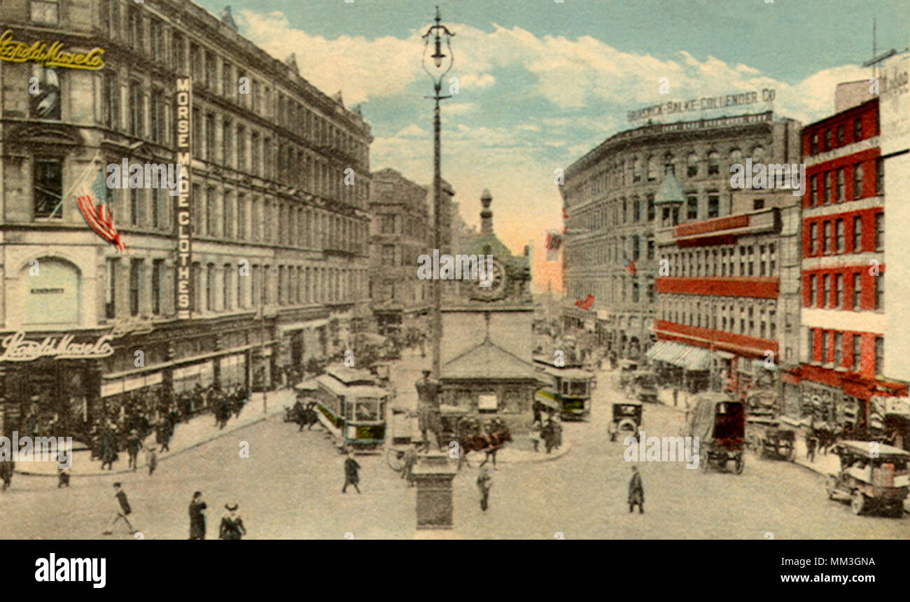 Adams Square. Boston. 1922 Stock Photo - Alamy