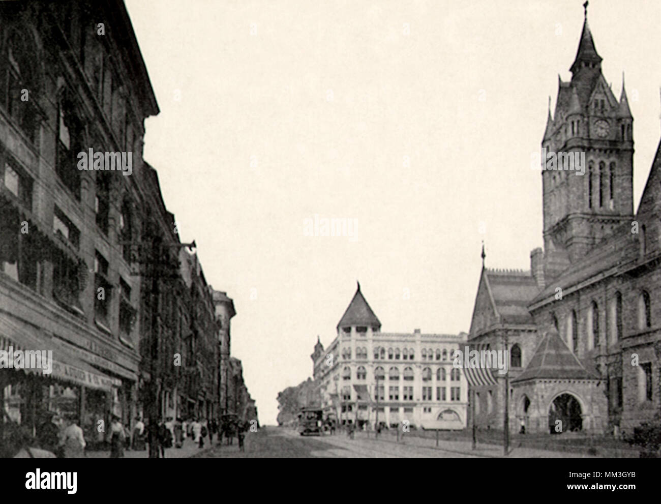 High Street. Holyoke. 1930 Stock Photo - Alamy