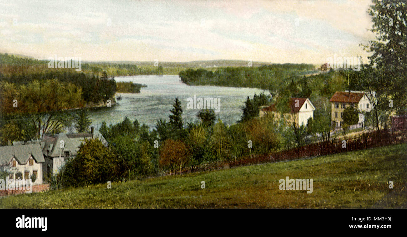 Merrimac River. Lowell. 1910 Stock Photo - Alamy