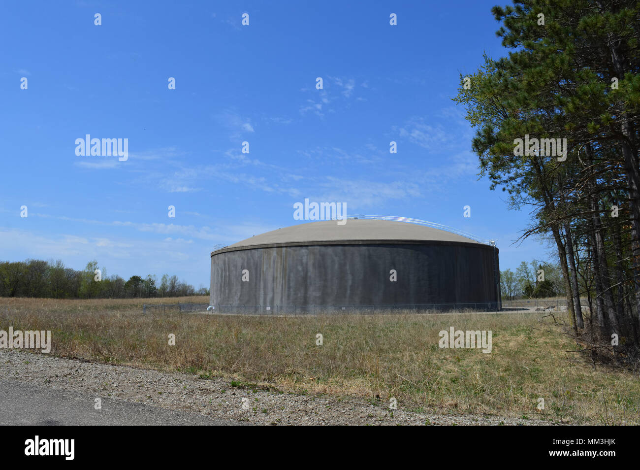 Water reservoir building in the country Stock Photo - Alamy