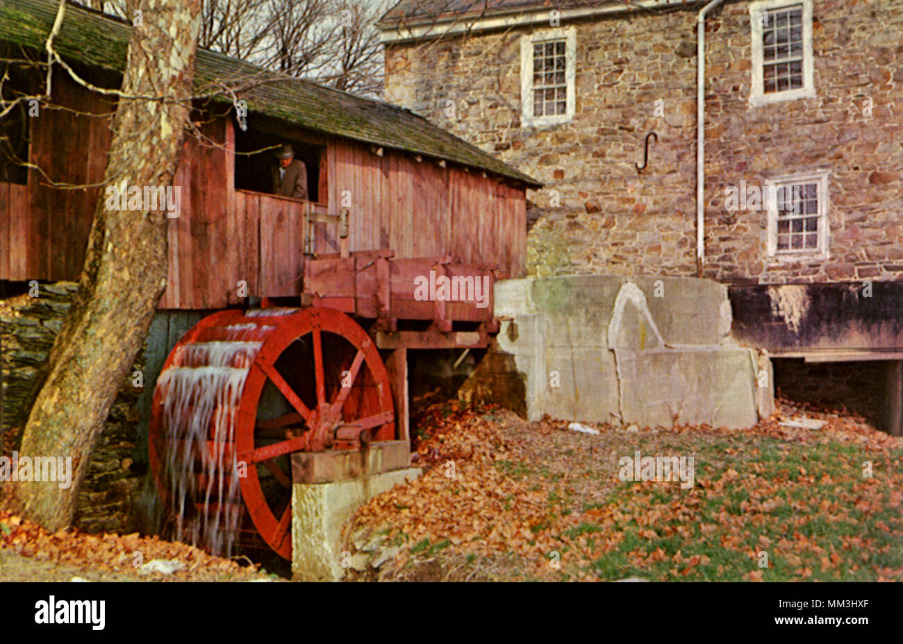 Water Wheel. Menges Mills. 1960 Stock Photo - Alamy