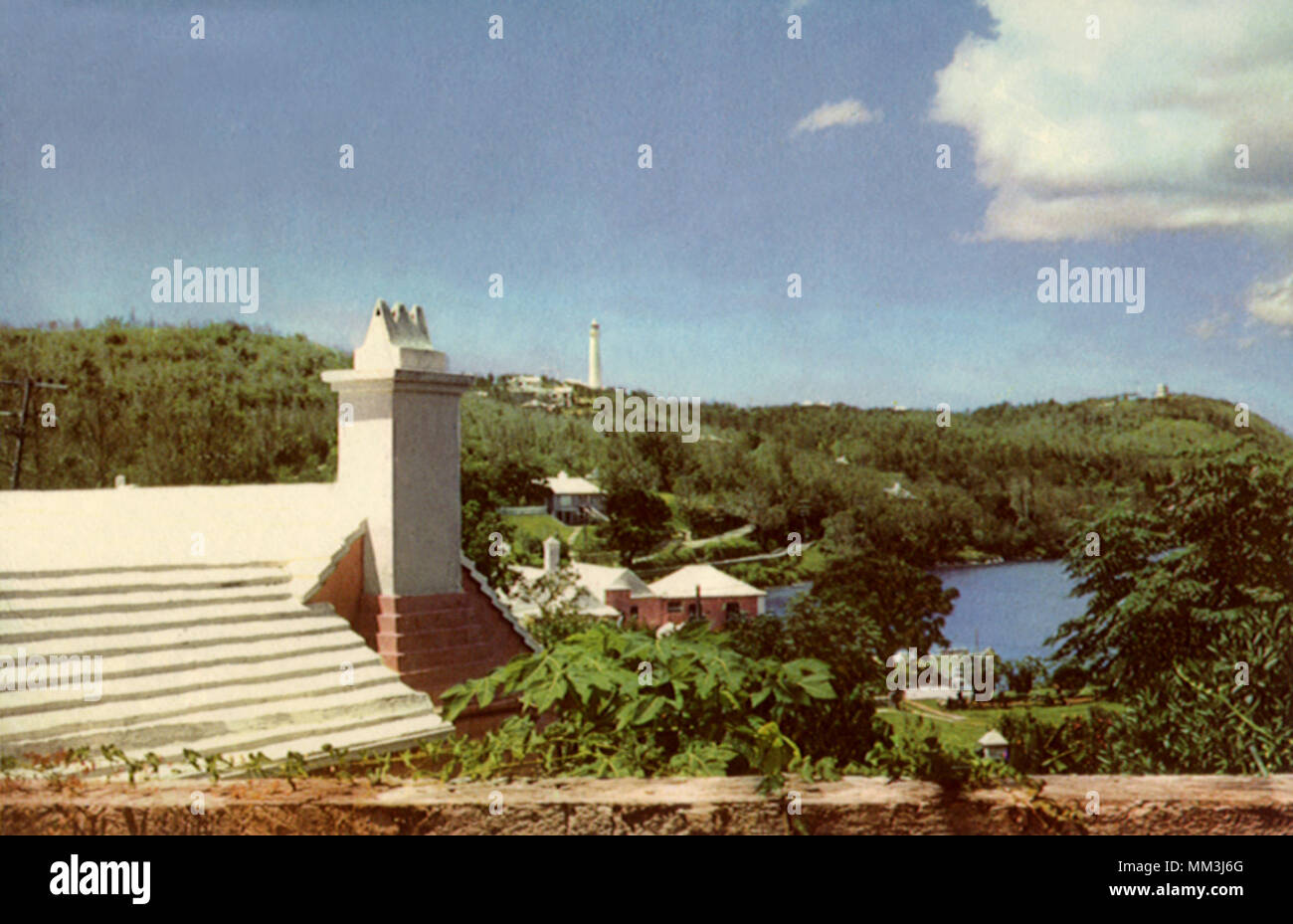 Gibb's Hill Lighthouse. Bermuda. 1960 Stock Photo - Alamy