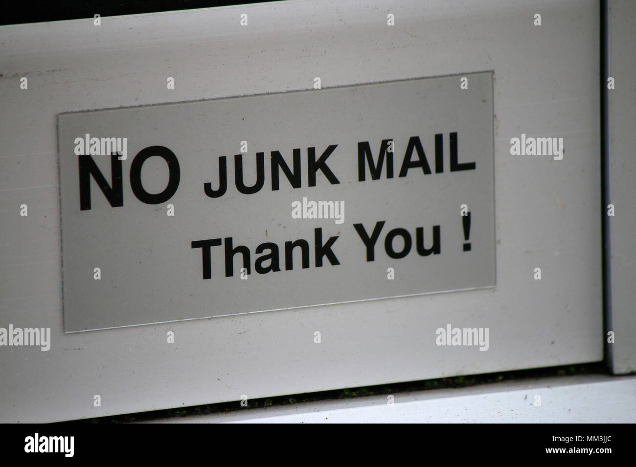 No Junk Mail Sign High Resolution Stock Photography and Images - Alamy