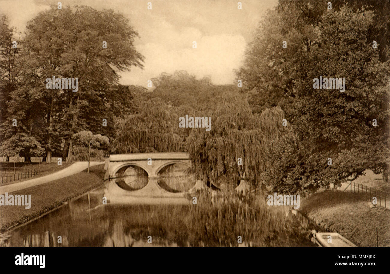 Trinity College Bridge. Cambridge. 1910 Stock Photo - Alamy