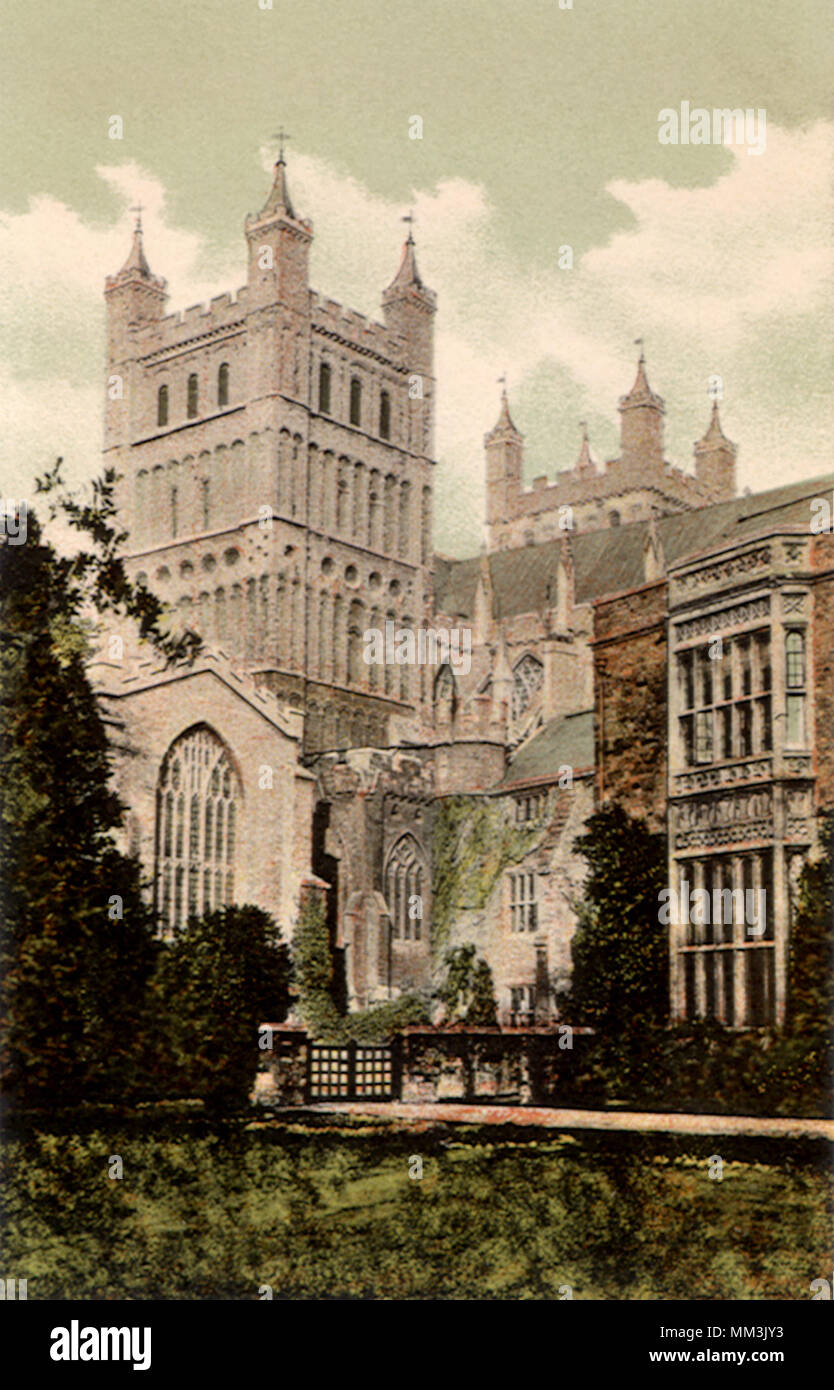 Exeter cathedral south tower hi-res stock photography and images - Alamy