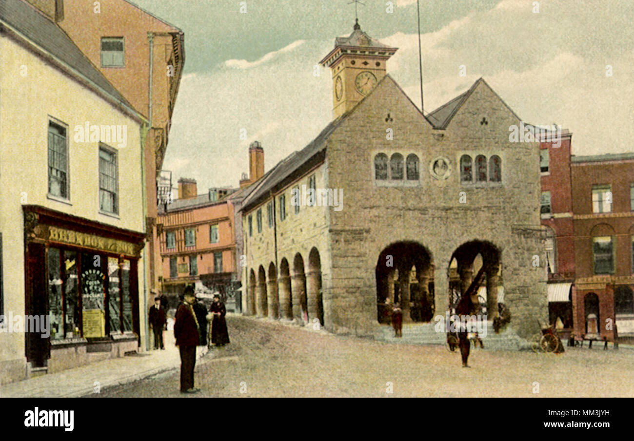 Old Market Place. Ross on Wye. 1910 Stock Photo - Alamy