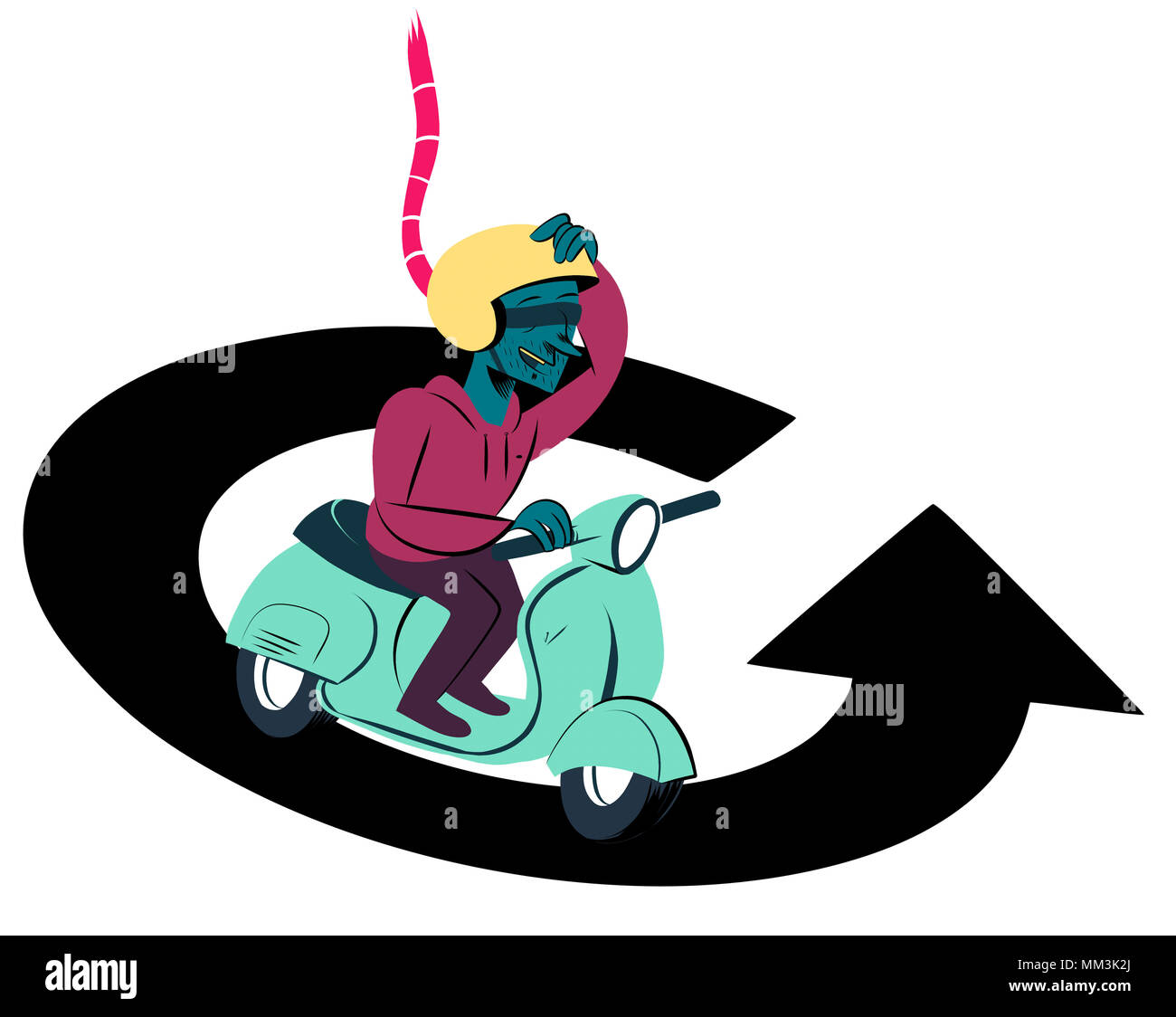 Road marking arrow Cut Out Stock Images & Pictures - Alamy