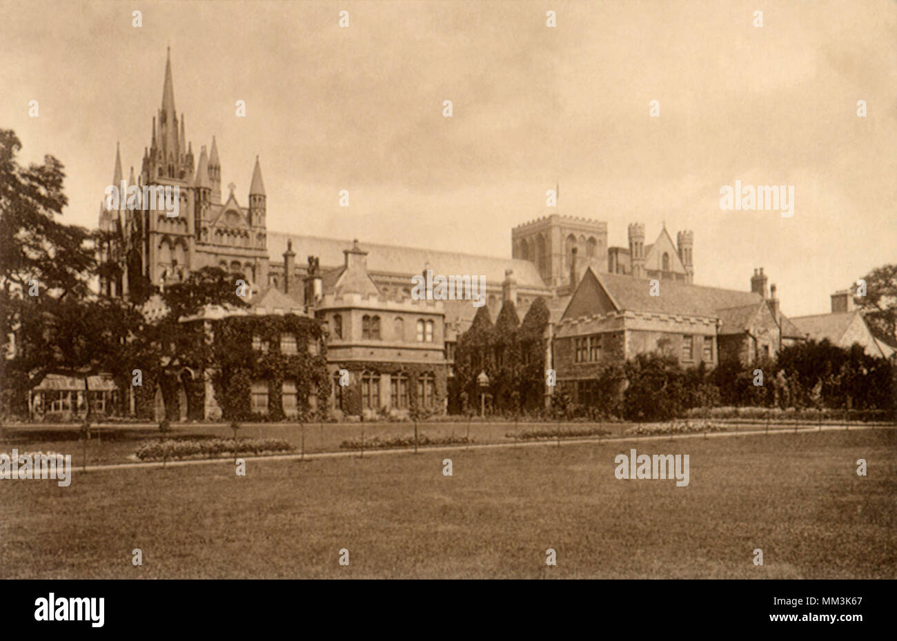 Bishops Palace. Peterborough. 1910 Stock Photo - Alamy