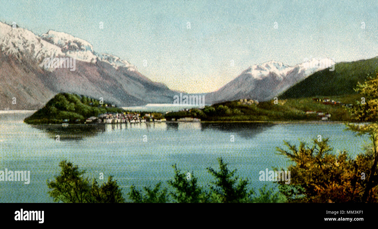 Coma Lake. Bellagio. 1902 Stock Photo - Alamy