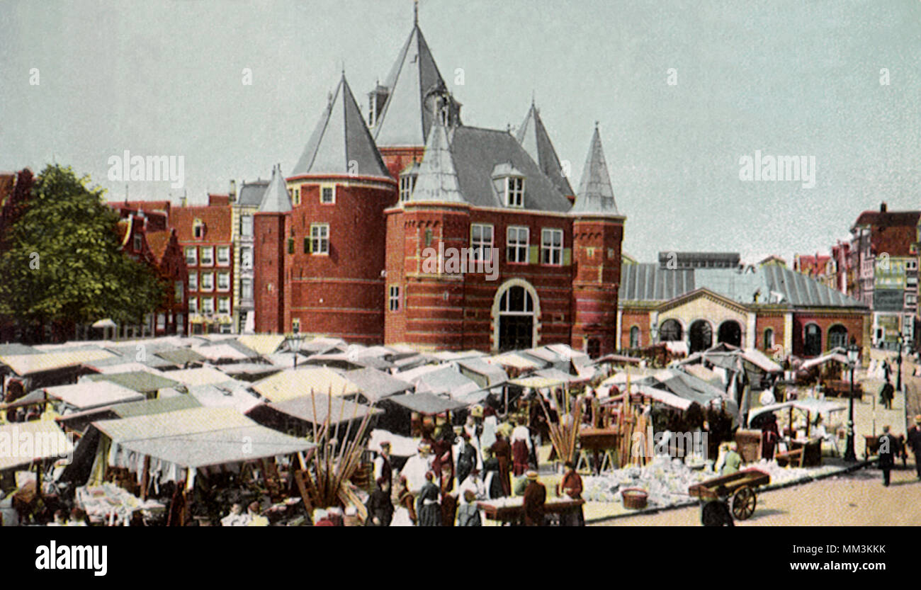 Market. Amsterdam. 1906 Stock Photo - Alamy
