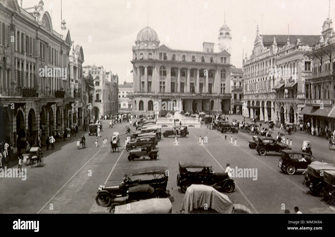 Raffles Place. Singapore. 1910 Stock Photo - Alamy