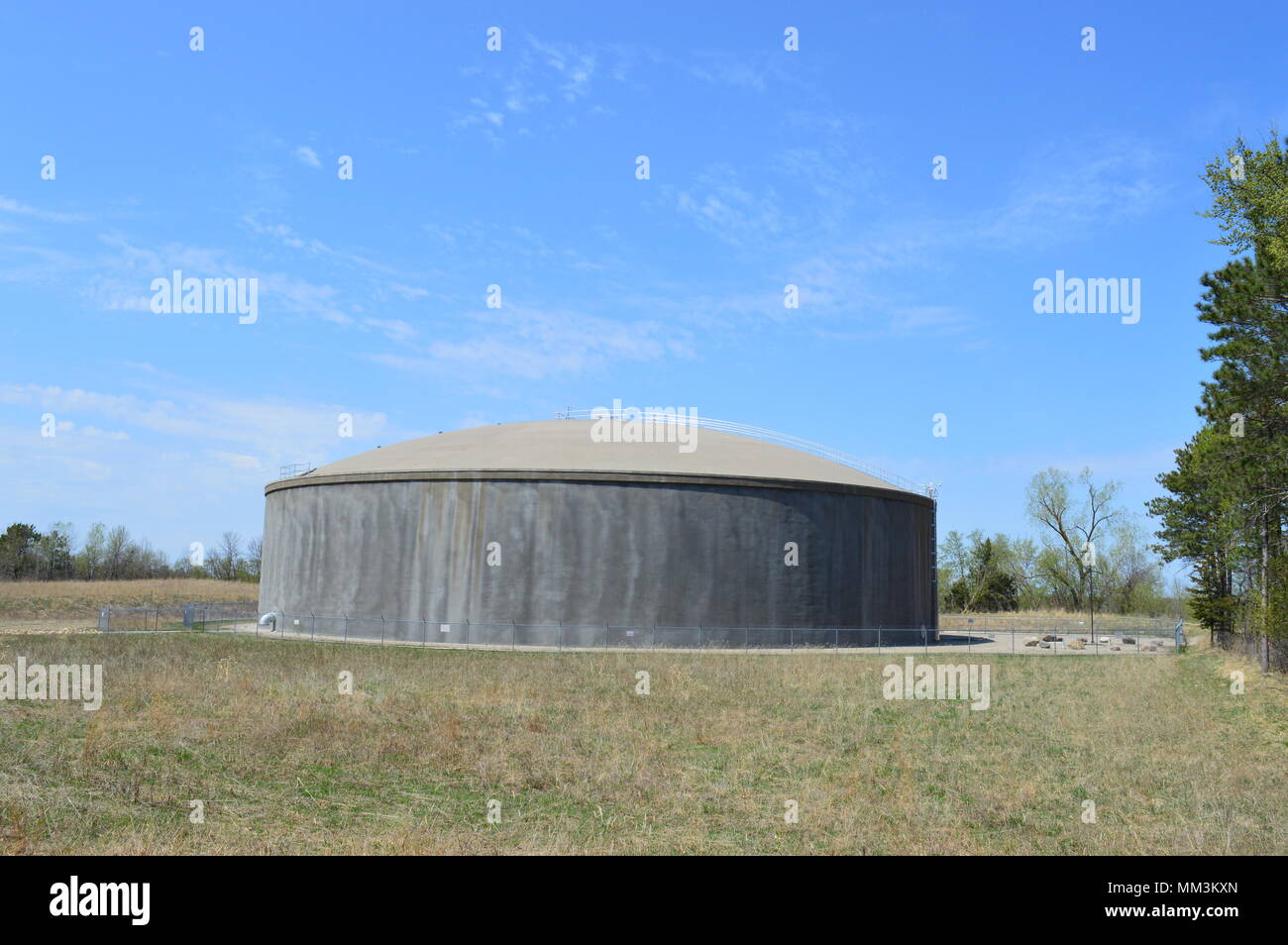 Water reservoir building in the country Stock Photo - Alamy