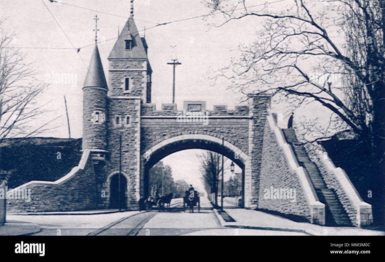Saint Louis Gate. Quebec. 1910 Stock Photo - Alamy
