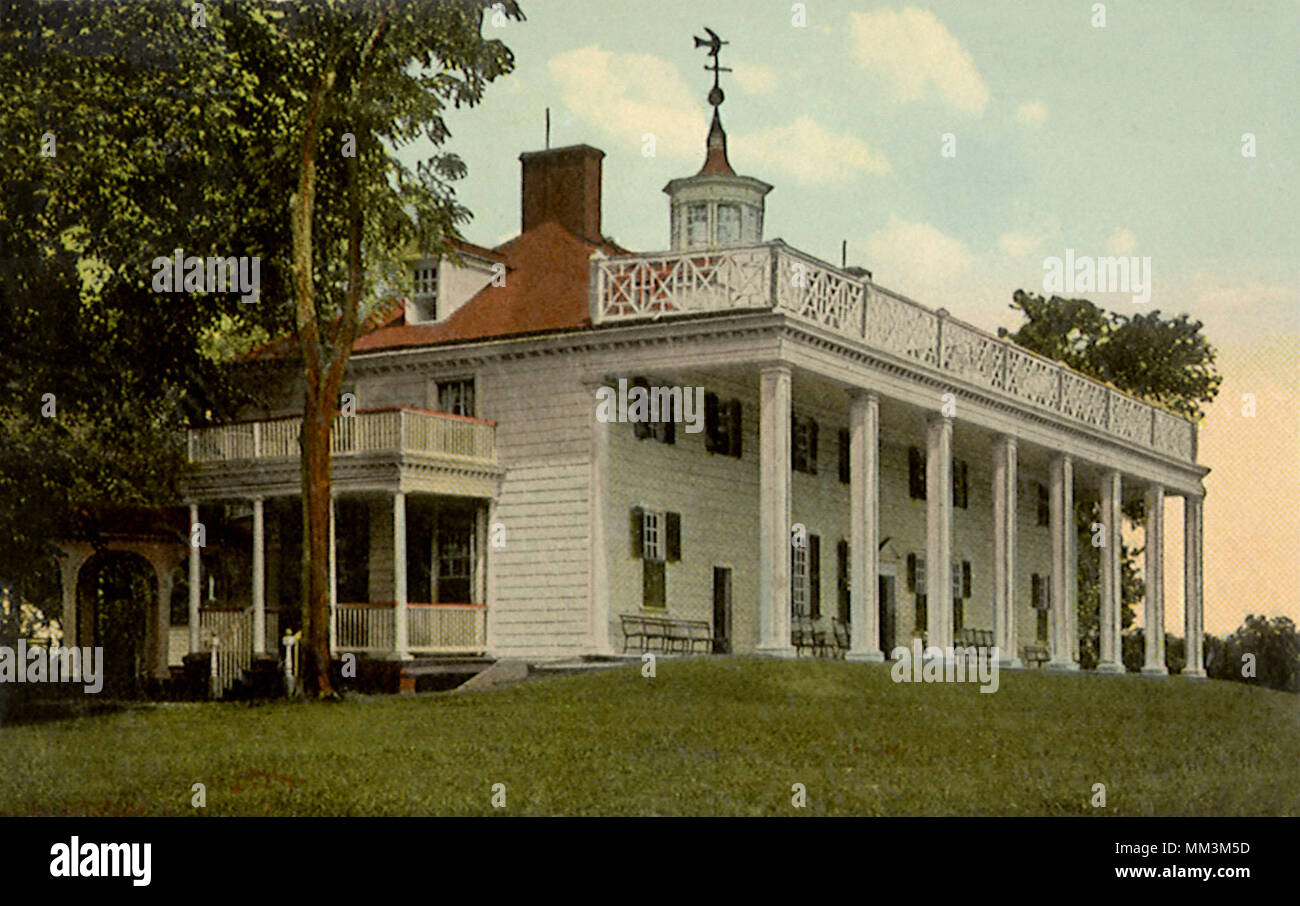 Fireplace Washinton's Mansion. Mount Vernon. 1912 Stock Photo - Alamy