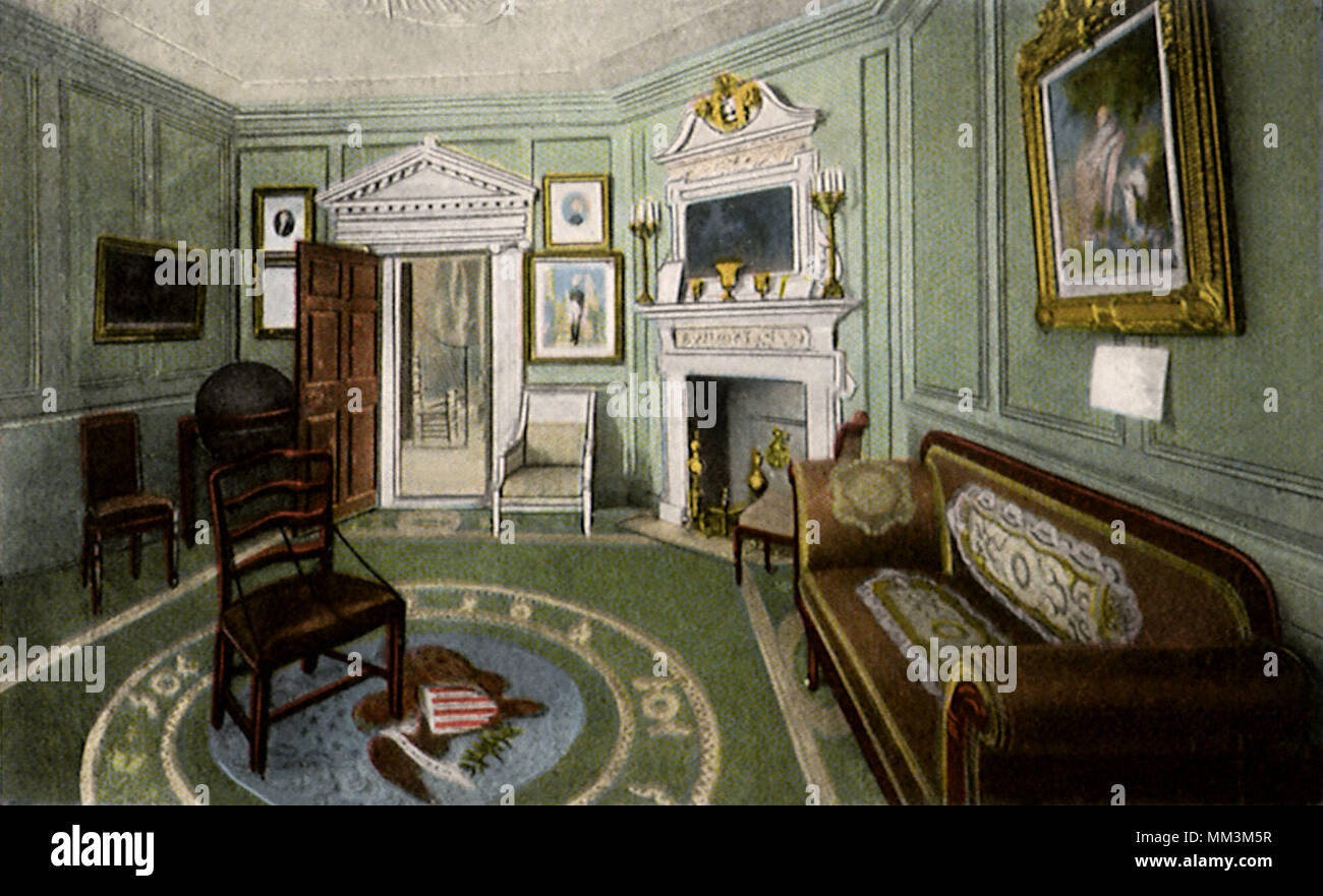 West Parlor of Mansion. Mount Vernon. 1910 Stock Photo - Alamy