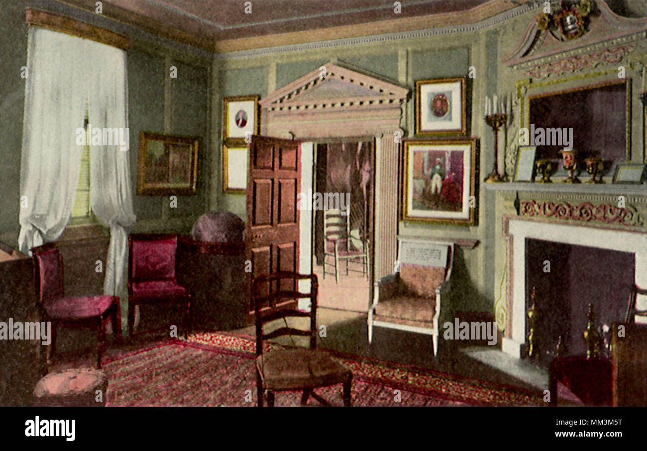 West Parlor of Mansion. Mount Vernon. 1910 Stock Photo - Alamy