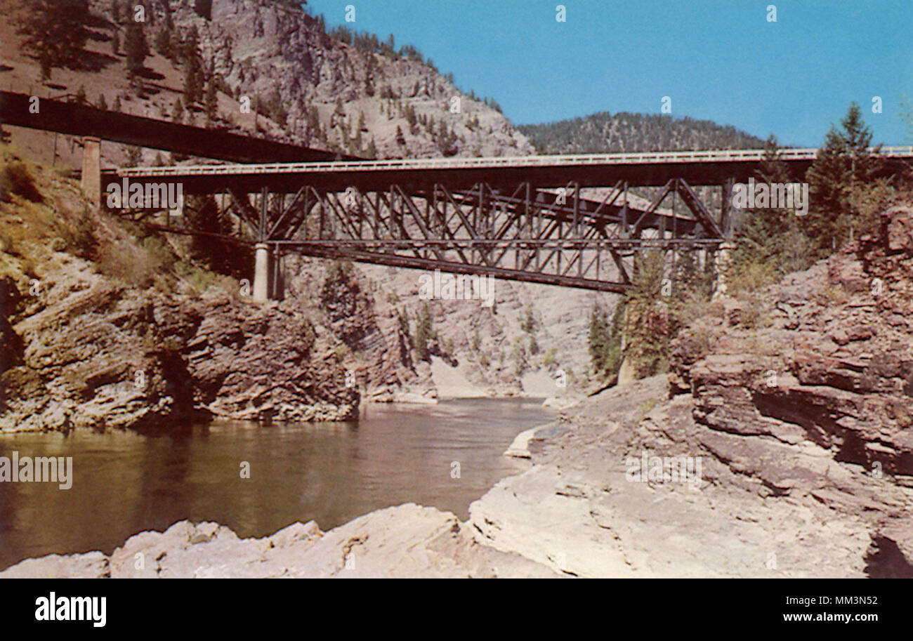 Clarksfork River Bridge. Superior. 1939 Stock Photo - Alamy