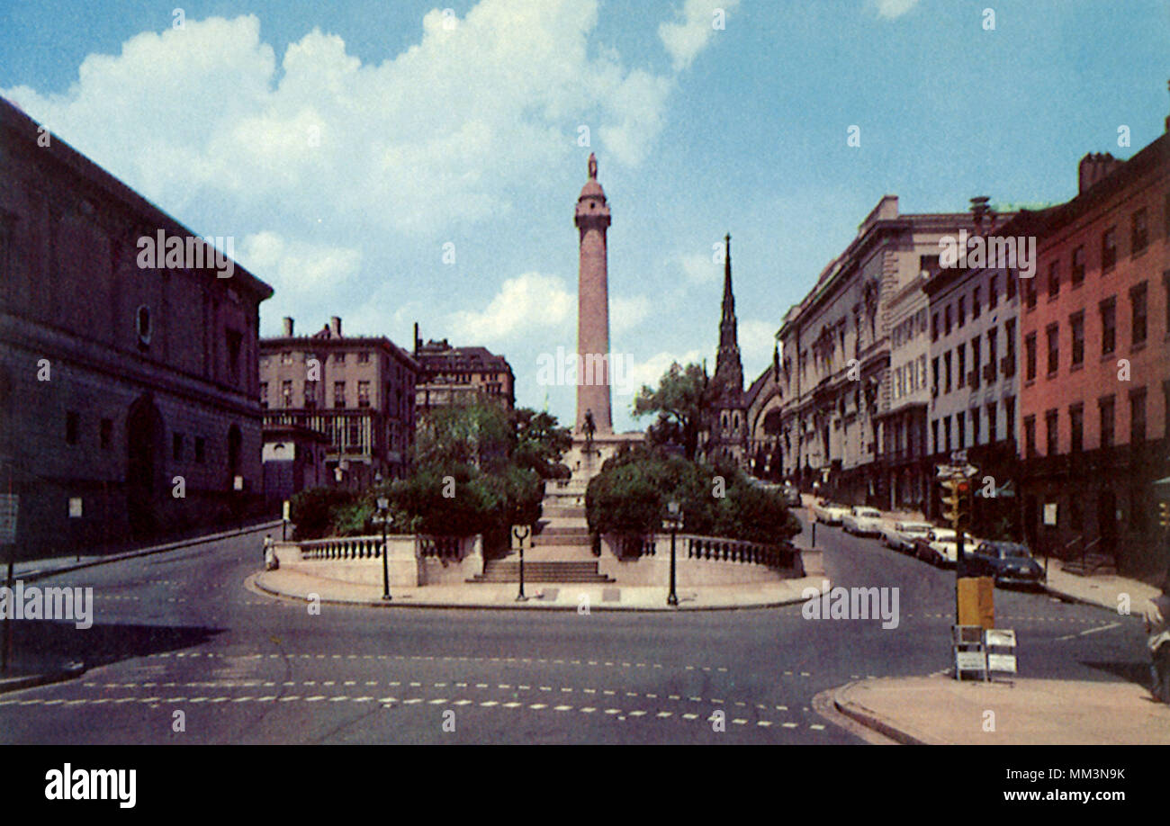 Mount Vernon Place. Baltimore. 1960 Stock Photo - Alamy