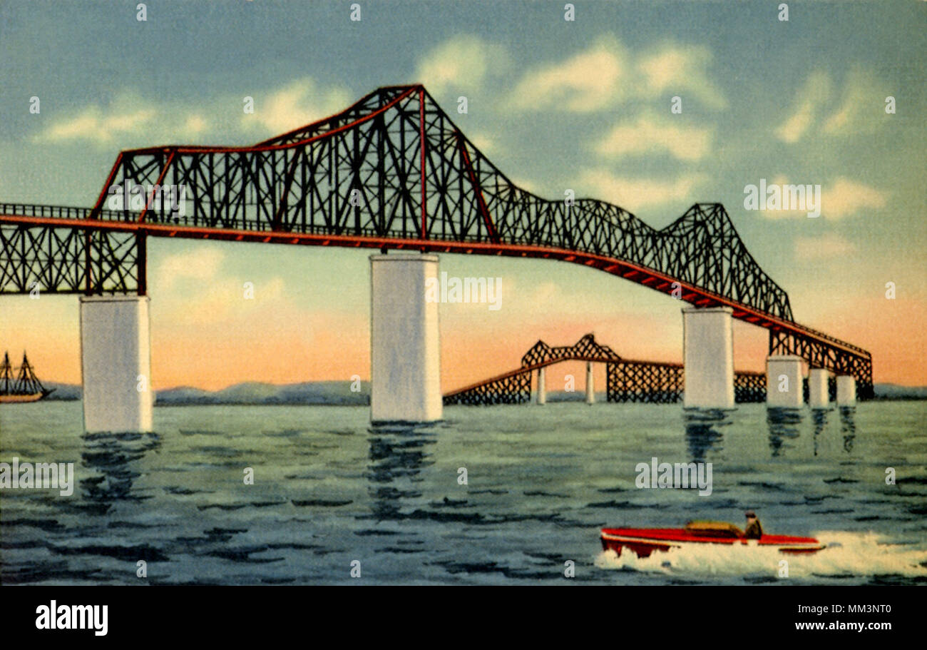 Cooper River Bridge. Charleston. 1940 Stock Photo - Alamy