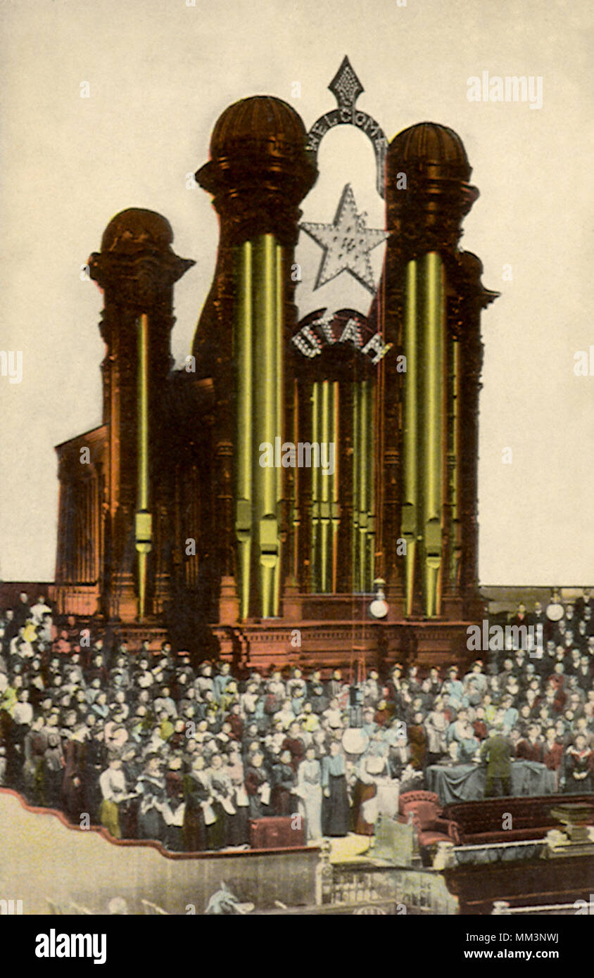 Tabernacle Organ. Salt Lake City. 1912 Stock Photo - Alamy