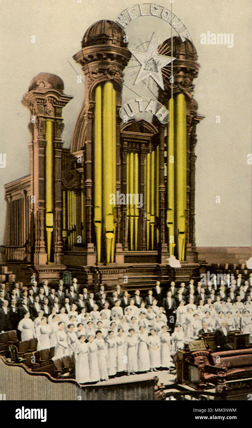 Tabernacle Organ. Salt Lake City. 1910 Stock Photo - Alamy