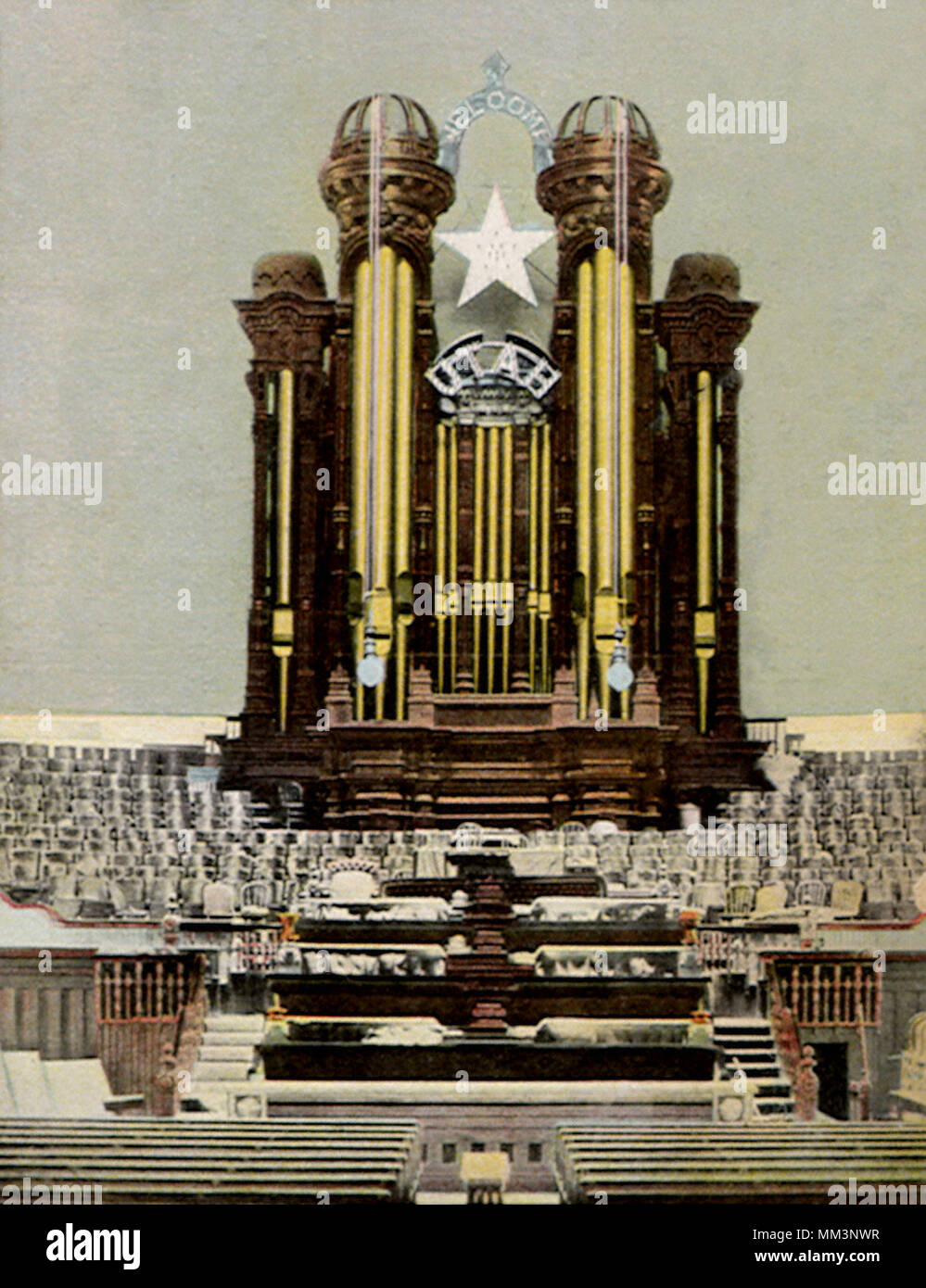 Organ in Tabernacle. Salt Lake City. 1907 Stock Photo - Alamy