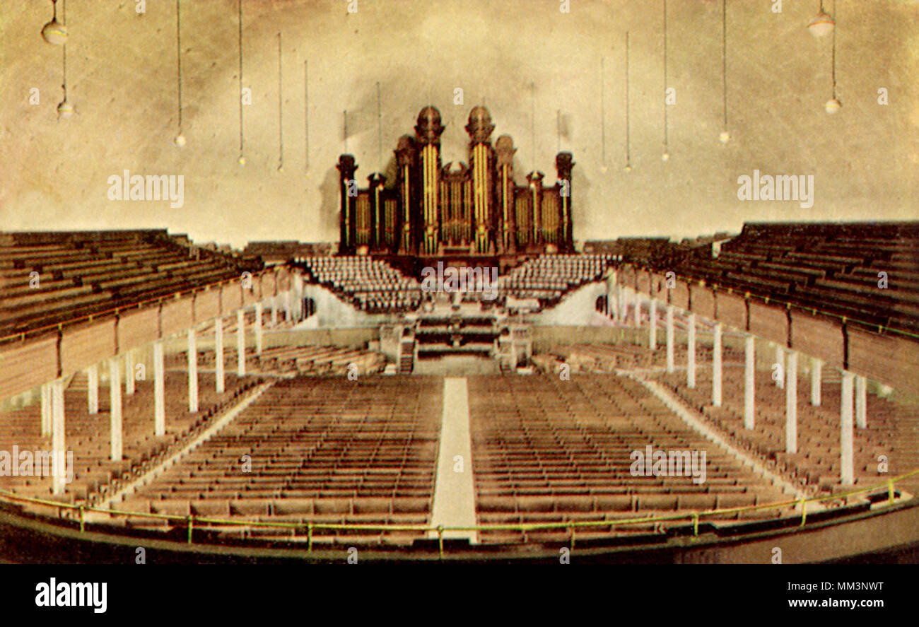 Tabernacle Interior. Salt Lake City. 1933 Stock Photo - Alamy