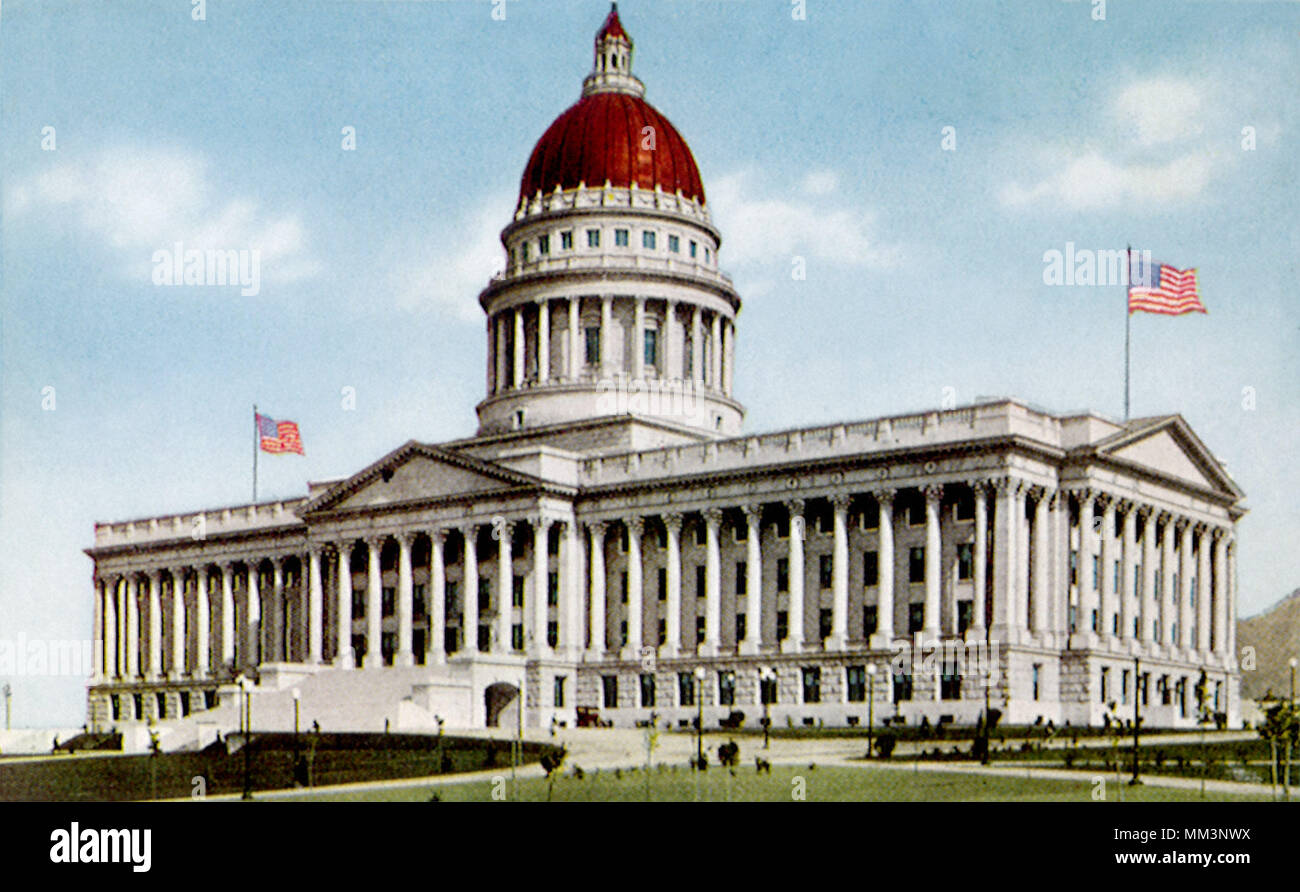 Utah State Capitol. Salt Lake City. 1920 Stock Photo - Alamy