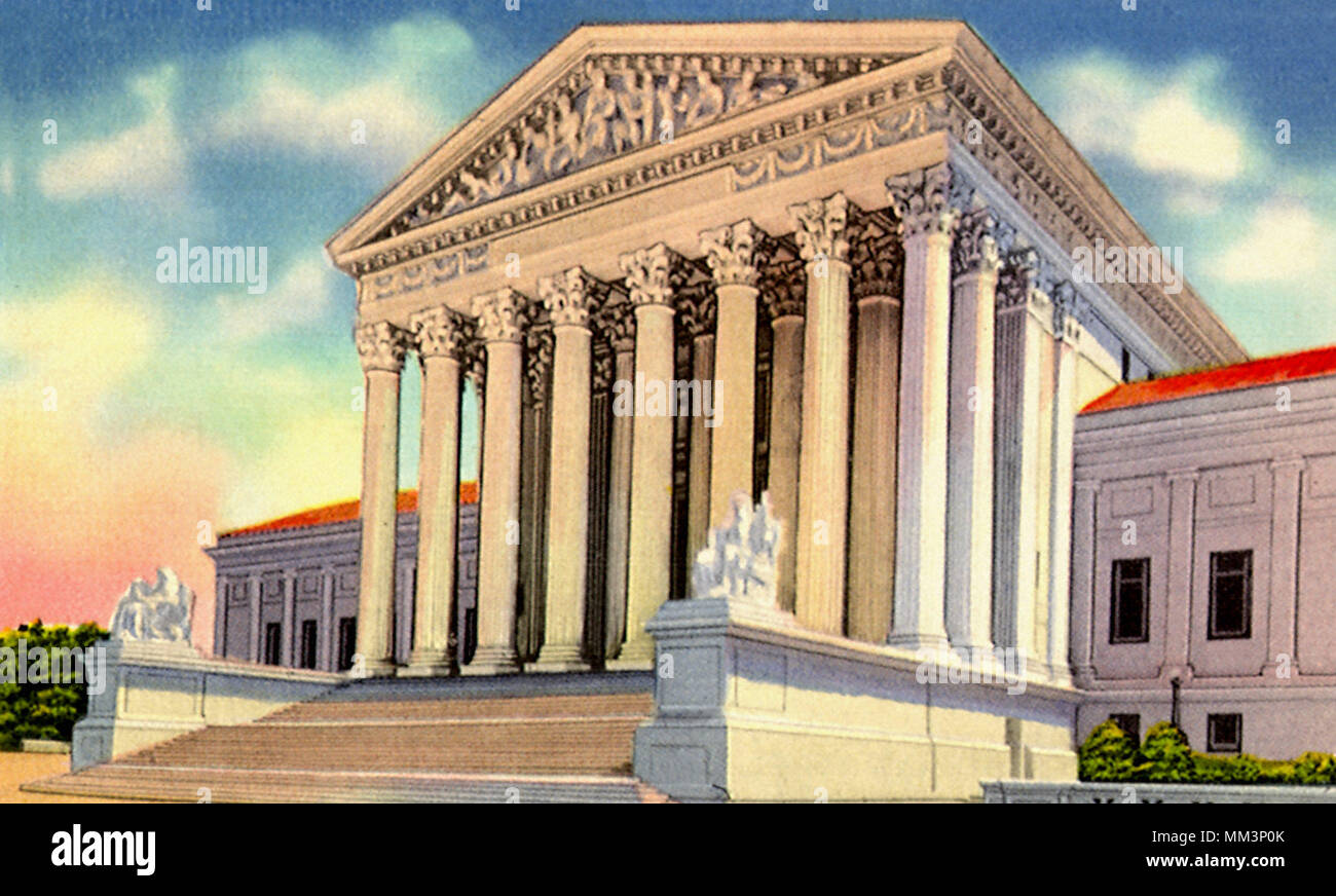 Supreme Court Building. Washington DC. 1935 Stock Photo - Alamy