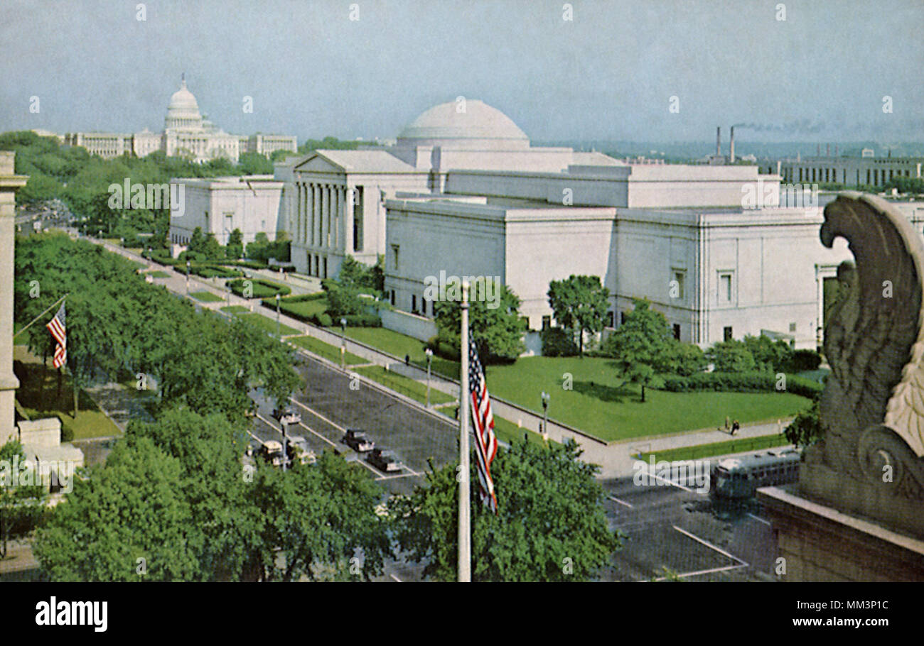 National Gallery & Capitol. Washington DC. 1965 Stock Photo - Alamy