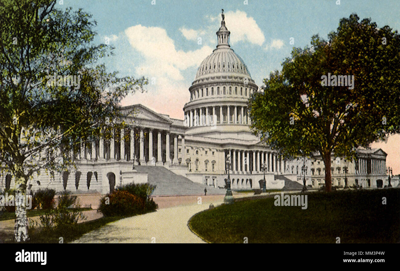United States Capitol. Washington DC. 1920 Stock Photo - Alamy
