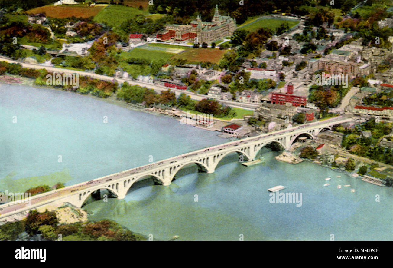 Key Bridge & Georgetown. Washington DC. 1935 Stock Photo - Alamy