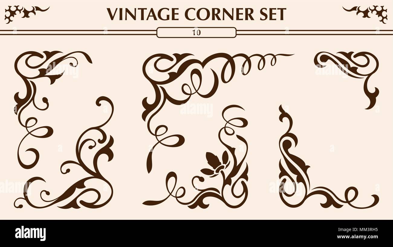 Vintage corner set Stock Vector Image & Art - Alamy